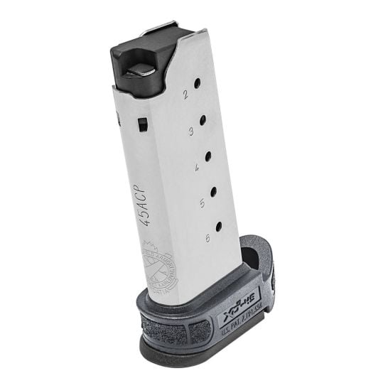 Springfield Armory 6rds .45 ACP Magazine, Stainless - XDSG5006Y ...