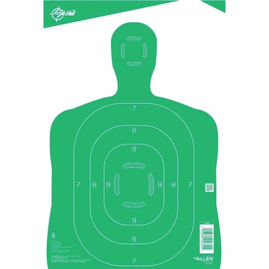 EZ Aim Silhouette Target, Green/White, 10 Pack - High-Visibility ...