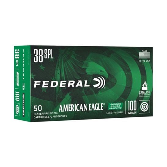 Federal American Eagle .38 Special 100 gr Ammo Lead-Free IRT - 50rds ...