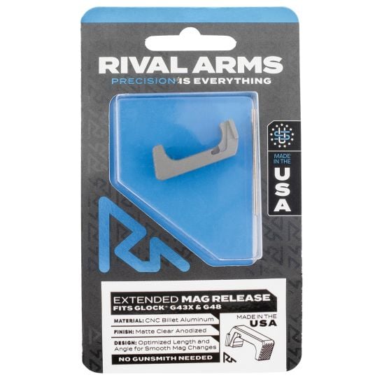 Rival Arms Extended Magazine Release for Glock 43X, Matte Clear ...