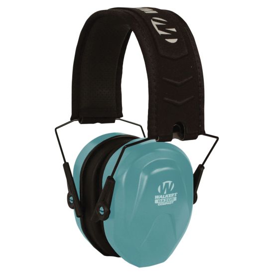 Walker Razor Compact Polymer Passive Earmuff Women/25 dB, Black/Blue ...