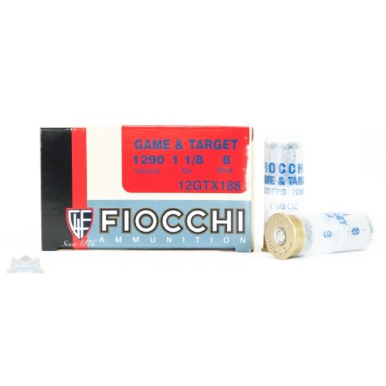 Fiocchi 12ga 2.75" 1-1/8oz #8 Game Load Shotshell Ammunition 25rds ...