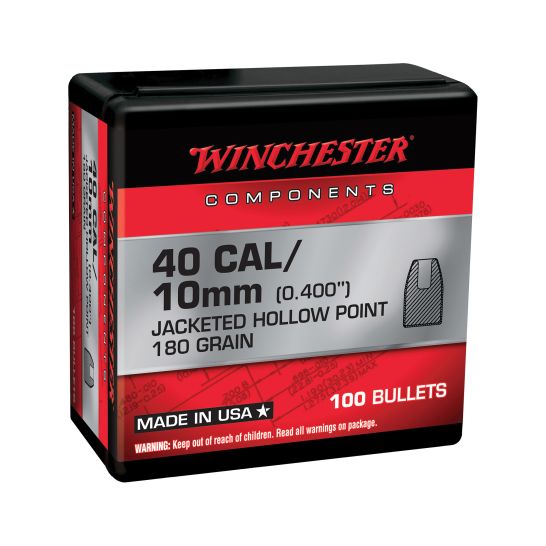 Winchester Ammunition .40 S&W 180 gr Reloading Bullets HP 100rds ...