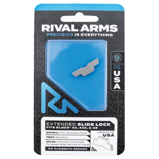 Rival Arms Extended Slide Lock for Glock 43X, Stainless - RA-RA80G003D ...