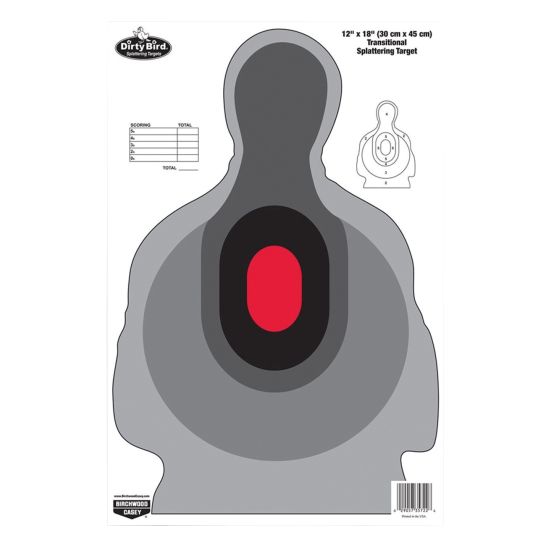 Birchwood Casey Dirty Bird Transitional Targets - Black/Red (100-Pack ...