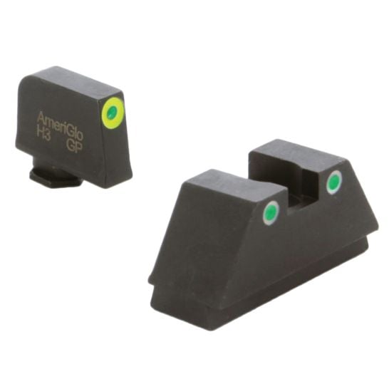 AmeriGlo Sight Set Front/Rear, Green/LumiGreen/Green - GL-333 ...