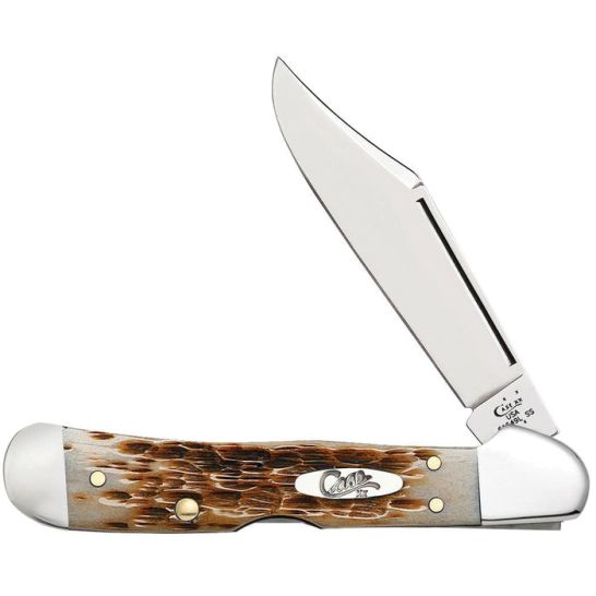 Case CopperLock Pocket Folding Knife Amber Handle and Precise Clip ...