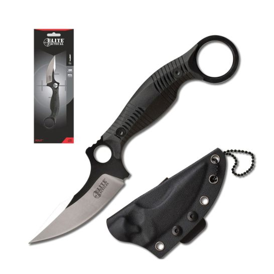 Elite Tactical Rout Persian Fixed Blade Knife Sleek Black for Rugged ...