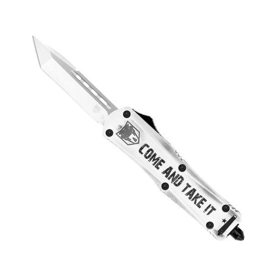 CobraTec Knives FS-3 Come And Take It Medium OTF Knife Tanto, White ...