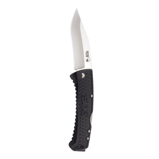 SOG Knives Traction Folding Knife Clip Point, Black - SOGTD1011-CP ...