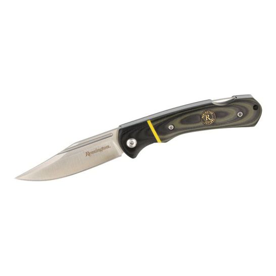 Remington Hunter Lockback Folding Knife, Black/Multi-Color Green ...