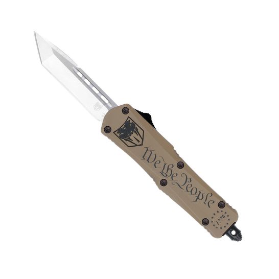 CobraTec Knives FS-3 We The People Small OTF Knife Tanto, Tan - SWTPFS ...