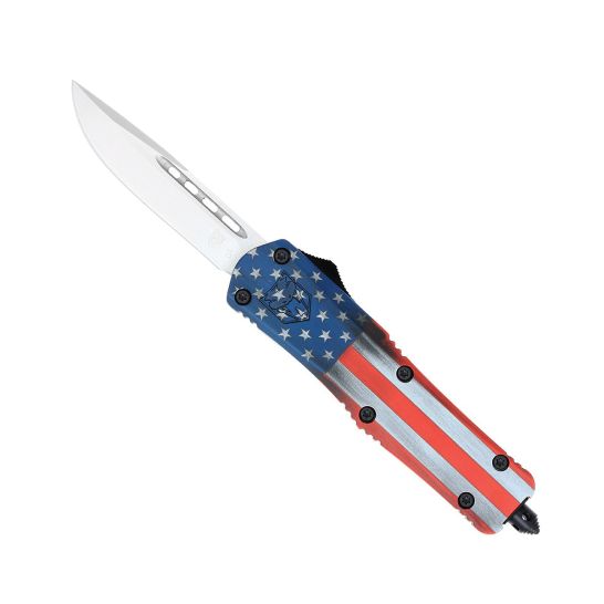 CobraTec Knives FS-3 American Flag Medium OTF Drop Point Knife Show ...