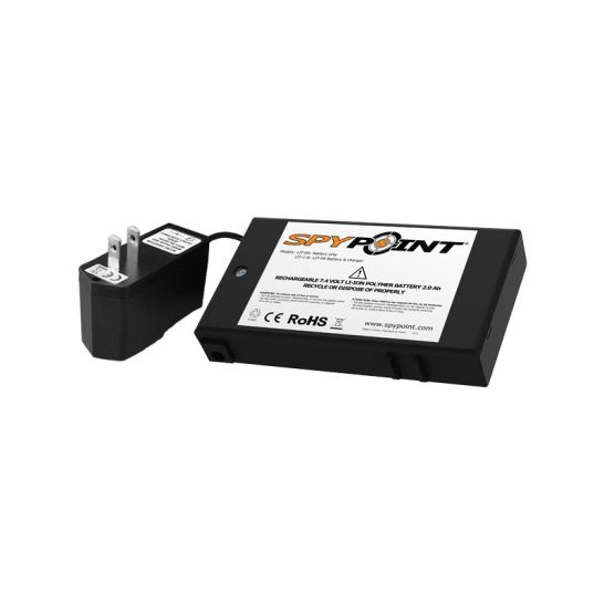 Spypoint Rechargeable Lithium Battery Pack and Charger 7.4 V/2000 mAh ...