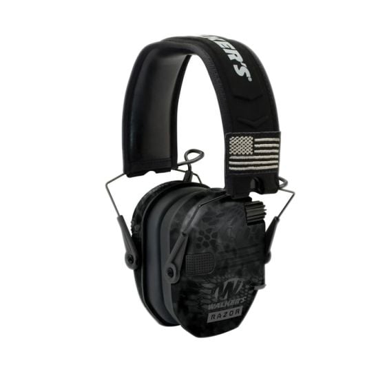 Walkers Game Ear Razor Slim Patriot 23 dB Electronic Earmuffs, Kryptek ...