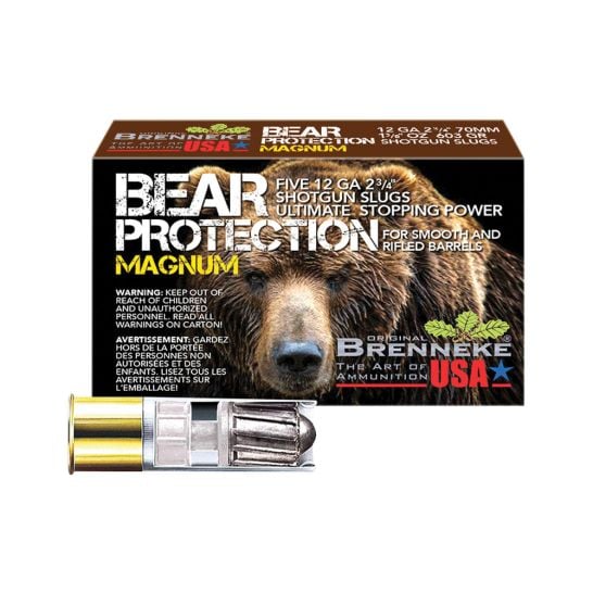 Brenneke Bear Protection Magnum 12 Gauge Shotshell Slug, 602 gr 5rds ...