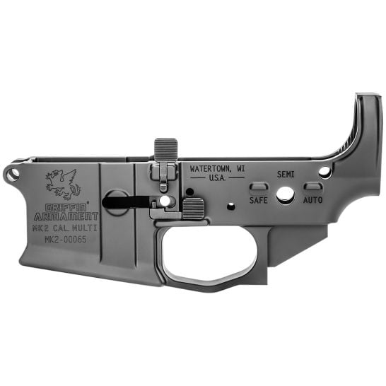 Griffin Armament MK2 Stripped Lower Receiver, Black - MK2AL | Palmetto ...