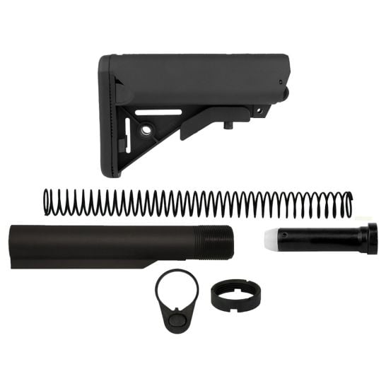 TacFire Mil-Spec Buffer Tube Kit w/6-Position Stock and Buttpad Black ...