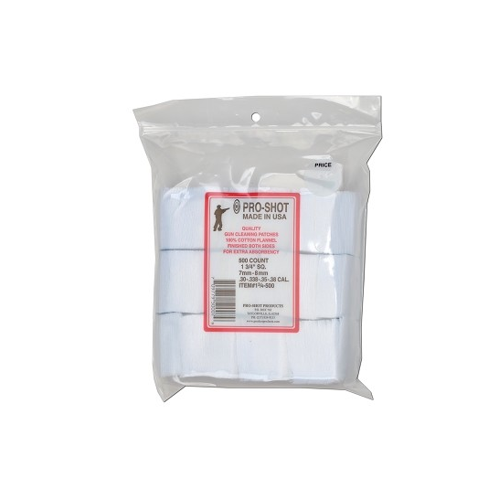 PRO-SHOT 7mm-.38CAL./6mm Benchrest Patches 500CT 13/4-500 | Palmetto ...