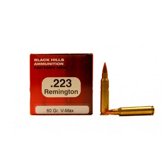Black Hills 223 Ammo 60gr V-Max 50rds - M 223 Ammo N10 | Palmetto State ...