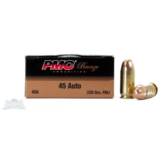 PMC Bronze 45 Auto/ACP 230gr FMJ Ammunition 50rds - 45A | Palmetto ...