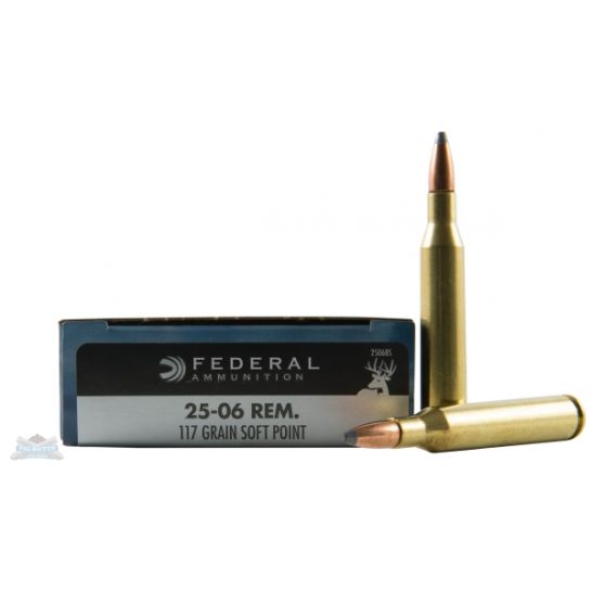 Federal 25-06 117gr SP Power-Shok Ammunition 20rds -2506BS | Palmetto ...