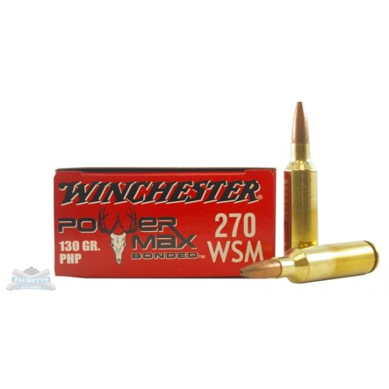 Winchester 270 WSM 130gr PowerMax Bonded Ammunition 20rds - X270SBP ...