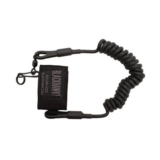 BLACKHAWK! Tactical Pistol Lanyard - Coiled, Single Swivel 90PTL2BK ...