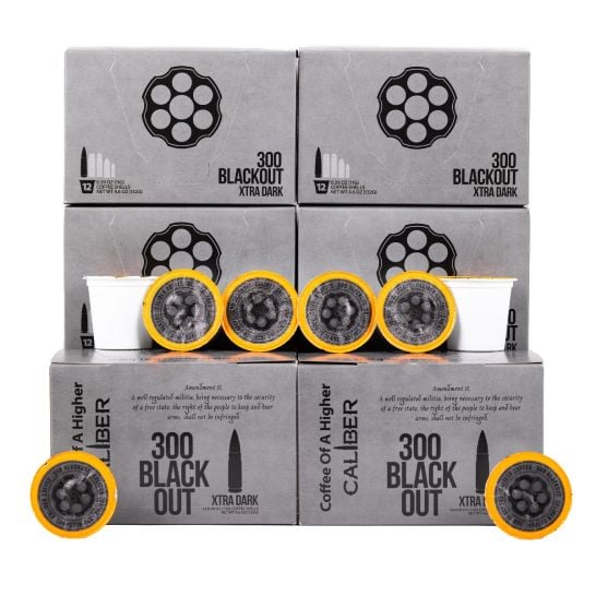 Caliber Coffee 300 Black Out Extra Dark Roast, 72 Pod Bundle (6 boxes ...