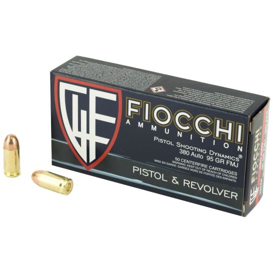 Fiocchi .380 Auto/ACP 95gr FMJ Ammunition 50rds - 380AP | Palmetto ...
