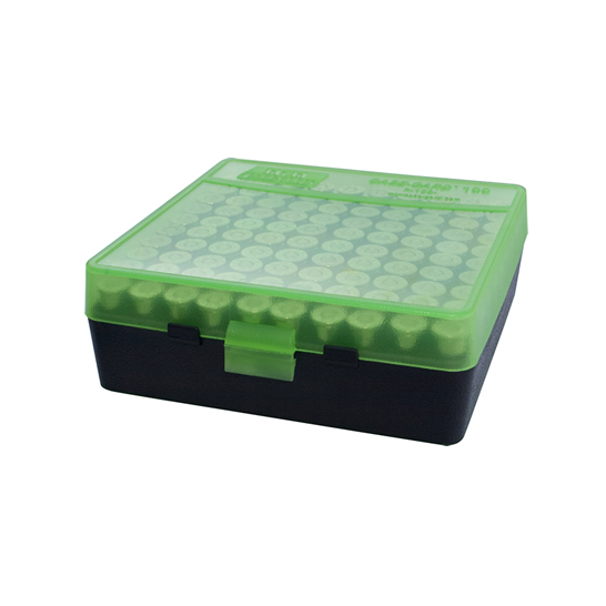 MTM FlipTop Ammo Box .40 10mm. 45 - Green - 100rd - P-100-45-10 ...