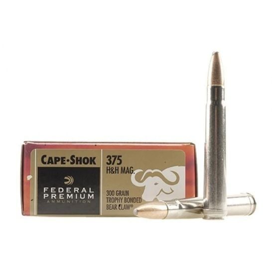 Federal 375 H&H Magnum 300gr Trophy bonded Bear Claw Ammunition 20rds ...