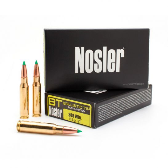 Nosler 308 Ammo 165gr Ballistic Tip 20rds - 40063 | Palmetto State Armory