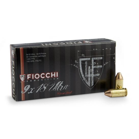 Fiocchi Specialty 9x18mm Ultra 100 gr 50 Rounds Ammunition - 9X18 ...
