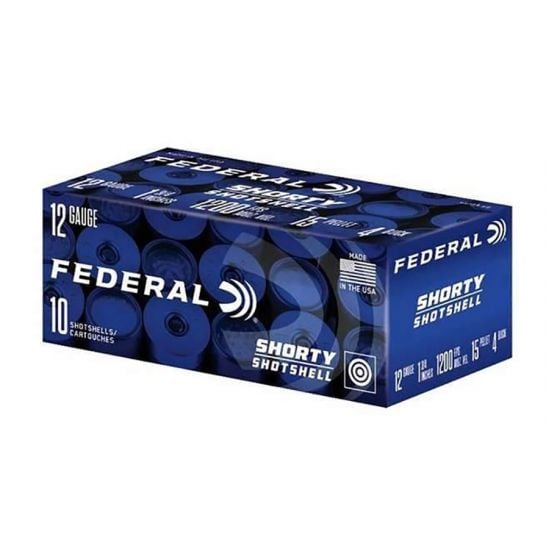 Federal 12 GA 1.75" #4 Buckshot 10 Rounds Shorty Shotshells - SH129 4B ...