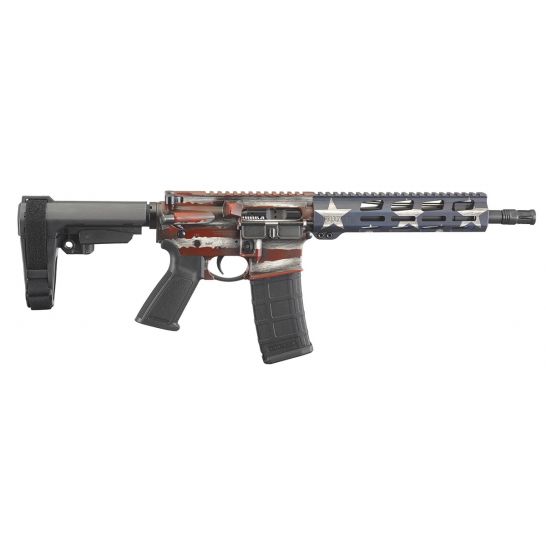Ruger AR-556 5.56 Pistol American Flag 8573 | Palmetto State Armory