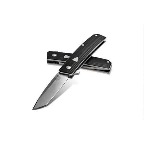 Benchmade Oeser Tengu Flipper Tanto Folding Knife, 2.77", Black - 601 ...