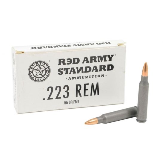 Red Army Standard 223 Ammo Steel Cased 55gr FMJ 20rds | Palmetto State ...