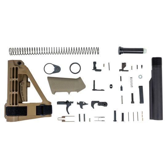 PSA Classic SBA4 Lower Build Kit, Flat Dark Earth | Palmetto State Armory