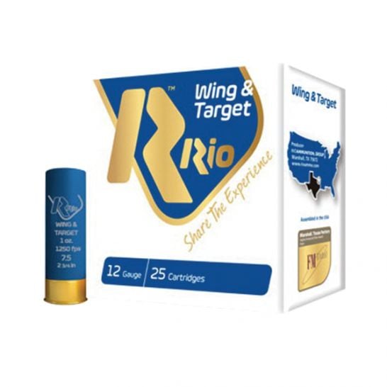 RIO Wing & Target 20 Gauge Shotshells 2-3/4" 8 Shot 7/8 oz 25 rds ...