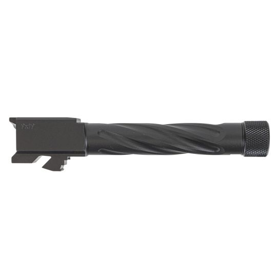 PSA Dagger Spiral Fluted Threaded Barrel, Black DLC | Palmetto State Armory