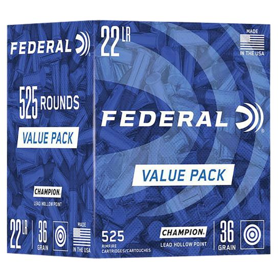 Federal Champion Training Value Pack 22lr 36gr Lead Hollow Point (LHP ...