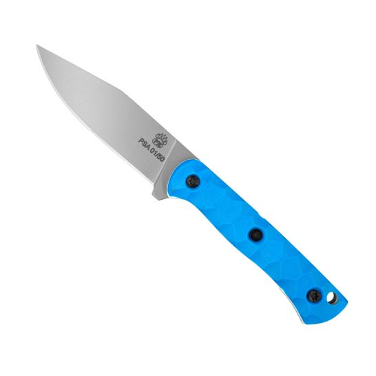 Papa Bear Knives Hunters EDC PSA Exclusive, Fixed Blade Knife, Blue ...