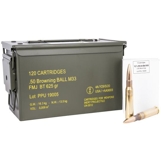 PPU USA Rangemaster .50 BMG FMJ 625 gr Ammo, 120rds | Palmetto State Armory