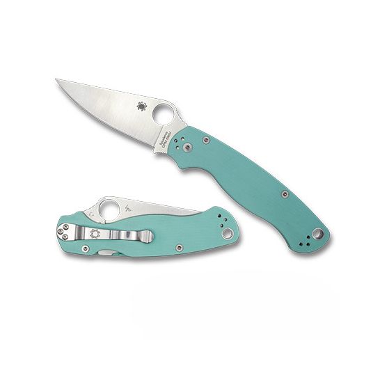Spyderco Para Military 2 Folding Knife, Teal - SPYC81GPTL2 | Palmetto ...