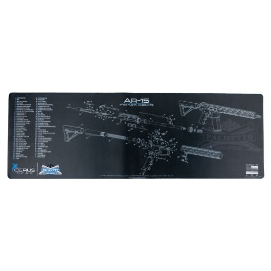 PSA Custom 12"x36" AR15 Rifle Cleaning Mat, Charcoal/Blue ...