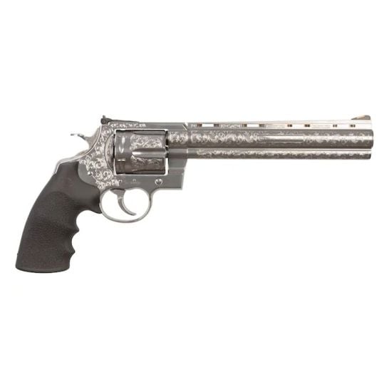Colt Anaconda .44 Magnum 8" 6rd Revolver, Stainless Steel Engraved ...