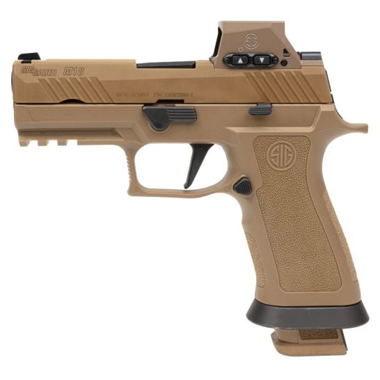 Sig Sauer P320 M18 9mm 3.9" 21rds Pistol w/ Romeo X M17 Optic, Coyote ...