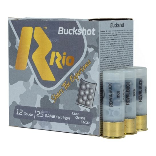 Rio Ammo Royal Buck 12 Gauge 2.75" 00 Buck Shot, 25rds - RB12925 ...