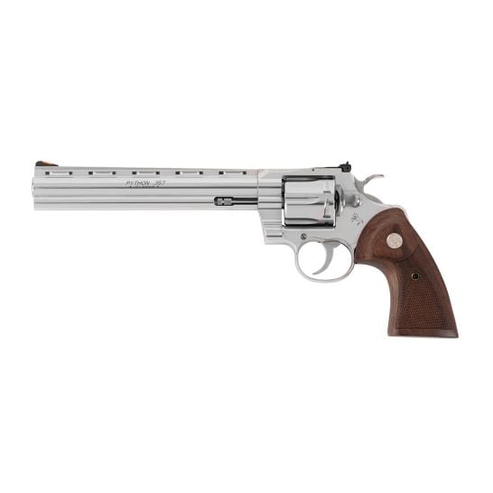 Colt Python .357 Magnum 8" 6rd Revolver, SS / Wood Grips - PYTHON ...